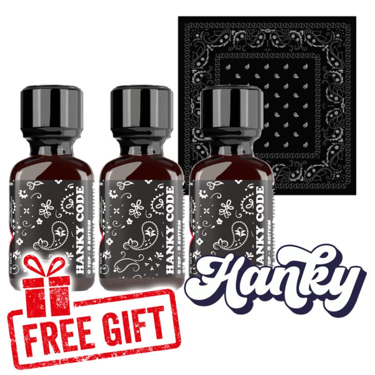 3x Hanky Code Black 24ml Poppers + Pañuelo gratis | (¡TIP!)